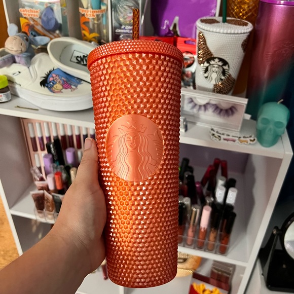 Starbucks | Other | Fall 222 Orange Studded Starbucks Cup | Poshmark